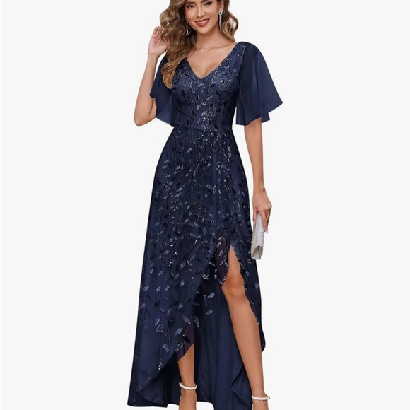 Dresses | Elegant Navy Blue Evening Gown | Poshmark